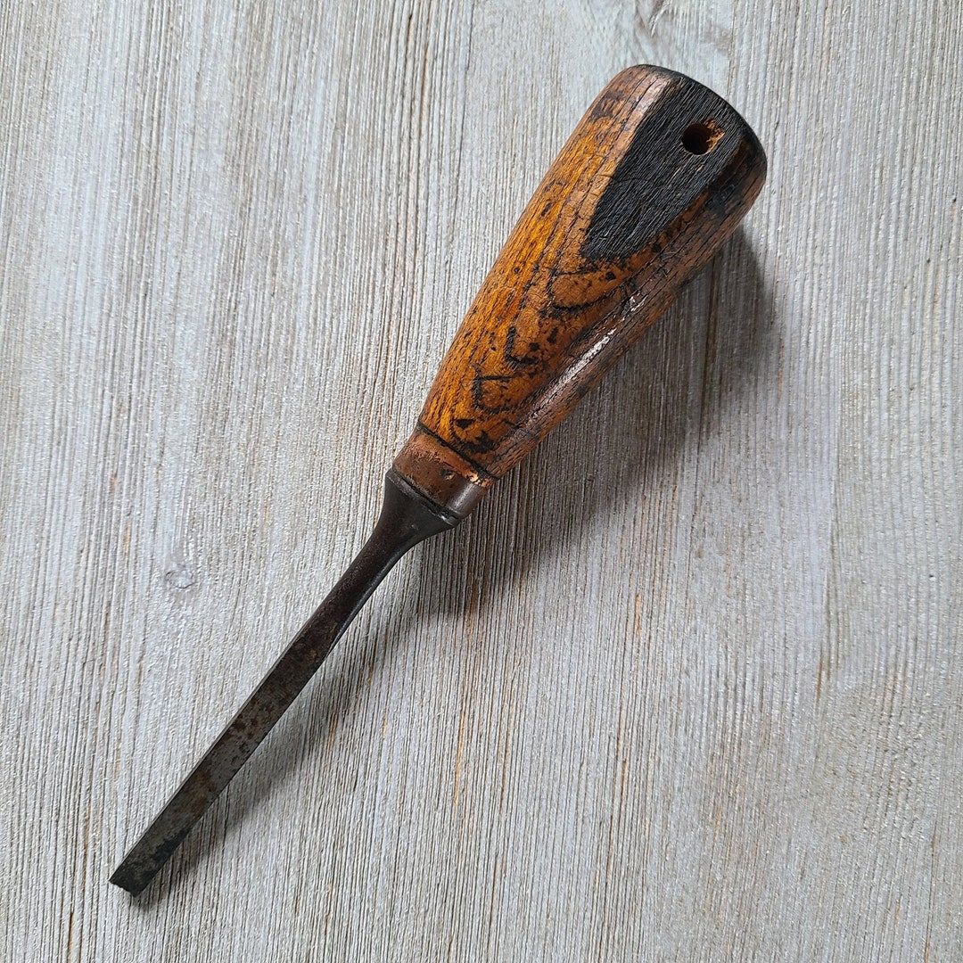 Vintage Woodworking Chisel Old Bevel-edge Chisel Wood Working Tool ...