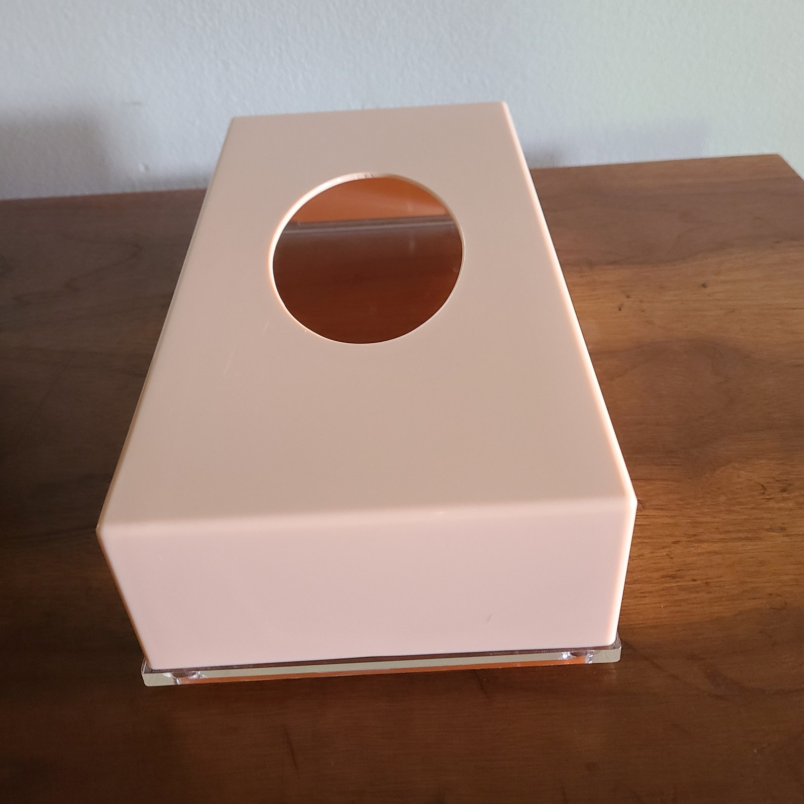 Vintage Tissue Holder 1980's Peach Tissue Box Vtg Plastic Tissue ...