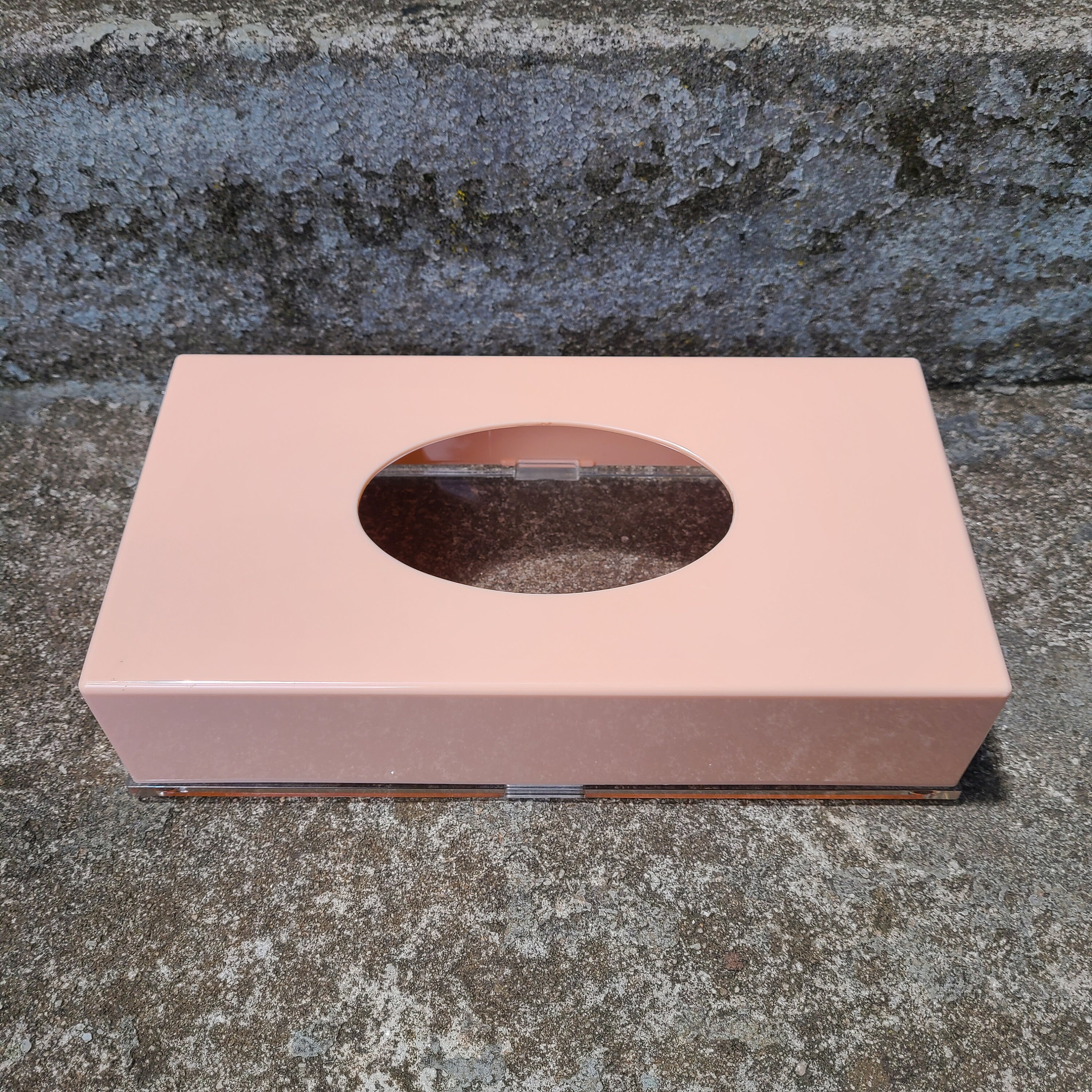 Vintage Tissue Holder 1980's Peach Tissue Box Vtg Plastic Tissue ...
