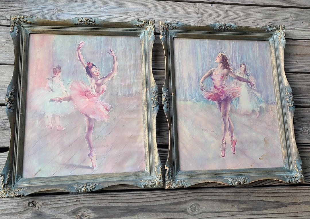 Vintage Vintage Ballet Wall Art 1950's Pal Fried MCM Ballerina Prints ...