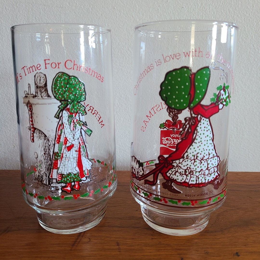 Vintage Holly Hobbie Glasses 1970s Holly Hobbie Drinking Etsy