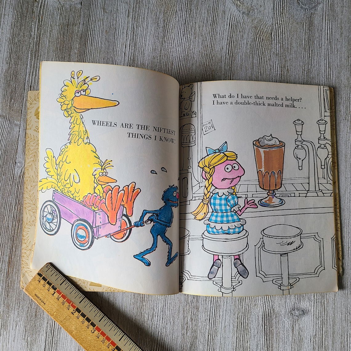 Vintage Sesame Street 1970's Little Golden Book Grover Sesame St ...