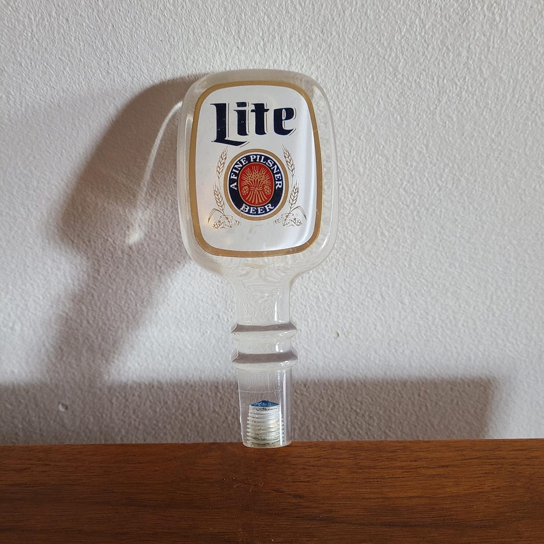 Vintage Beer Tap 1980's Miller Lite Draft Beer Tap 80s Barware Pub Style Beer Tap 80s Miller ...