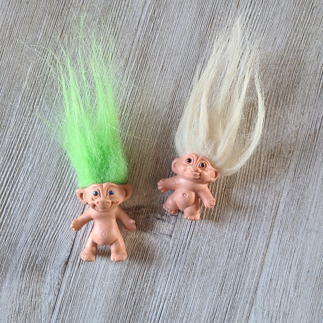 Vintage Troll Doll 80s Trolls 90s Troll Green Hair Troll Pencil Topper ...