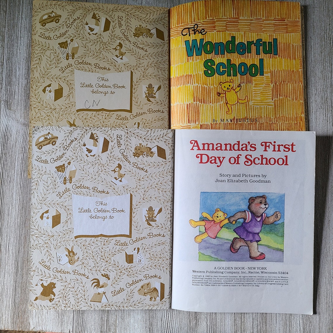 Vintage the Wonderful School Book 1970s Little Golden Book 1980s Amanda ...