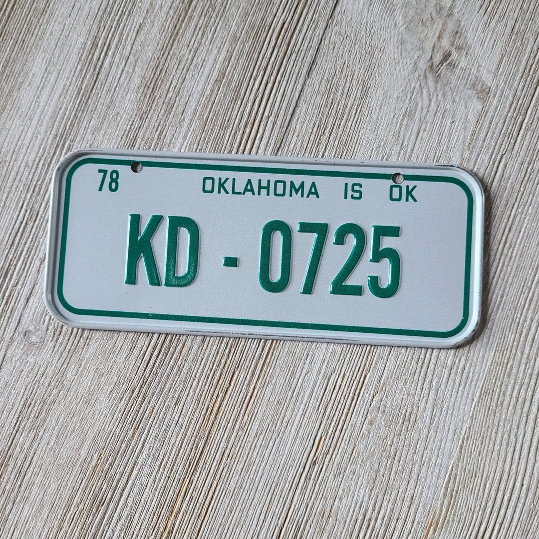 Vintage License Plate Small License Plate Bike License Plate 1970's ...