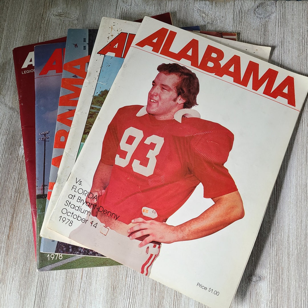 Vintage Bama Football Programs 1970s Alabama Vs. Georgia Football Game ...
