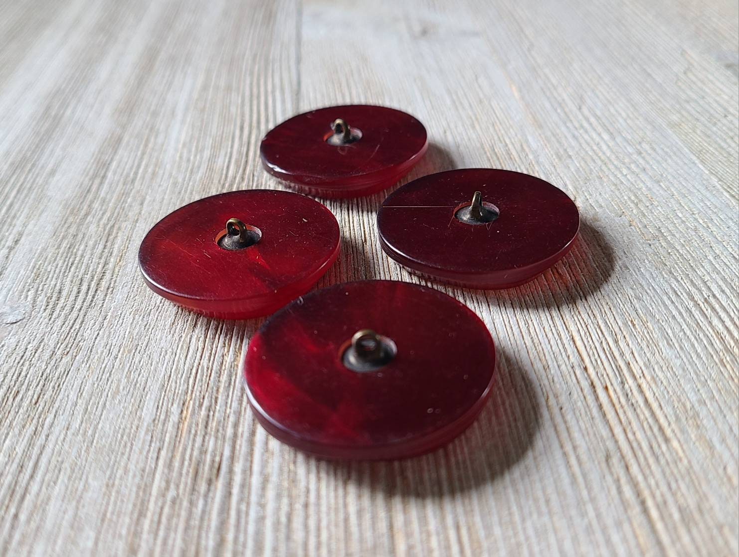 Vintage Amber Lucite Buttons 1960's Buttons Large Buttons Vintage Gold ...