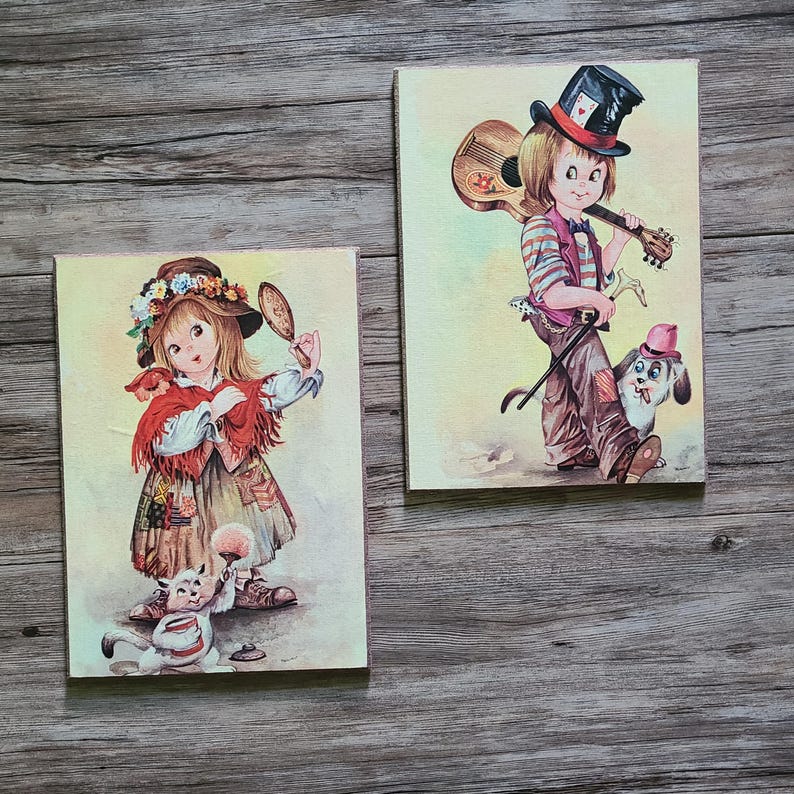 Vintage Retro HOBO Kids Wall Art 1970s Kid Wall Plaques by Massimo Cute ...