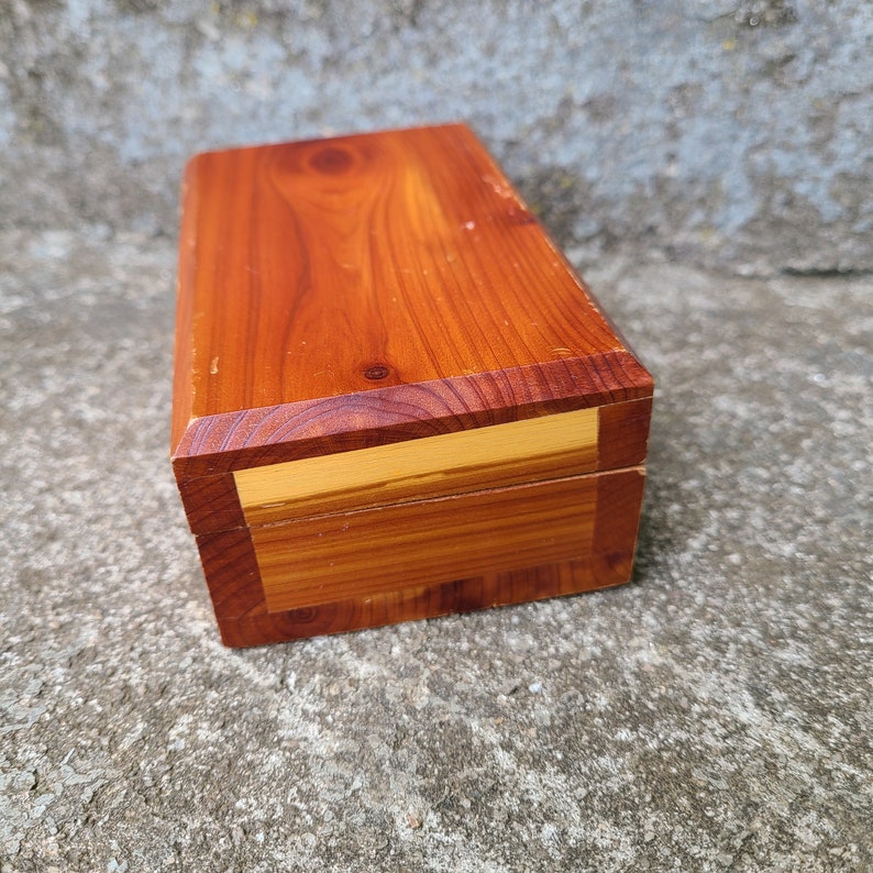 Vintage Wood Box Small Wood Trinket Box 1960s Trinket Box Wooden ...