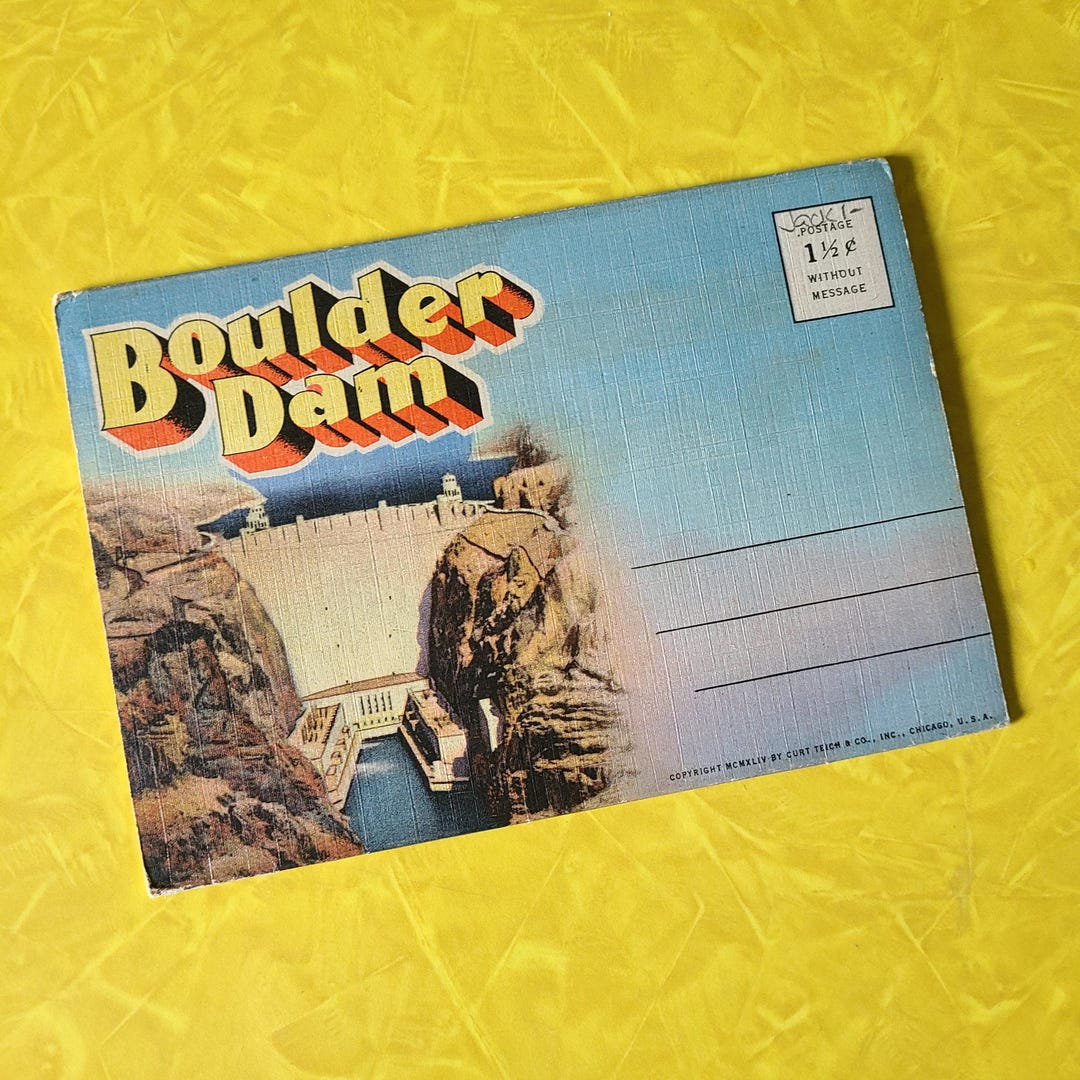 Vintage Postcards 1940s Boulder Dam Postcards Nevada Postcard Booklet ...