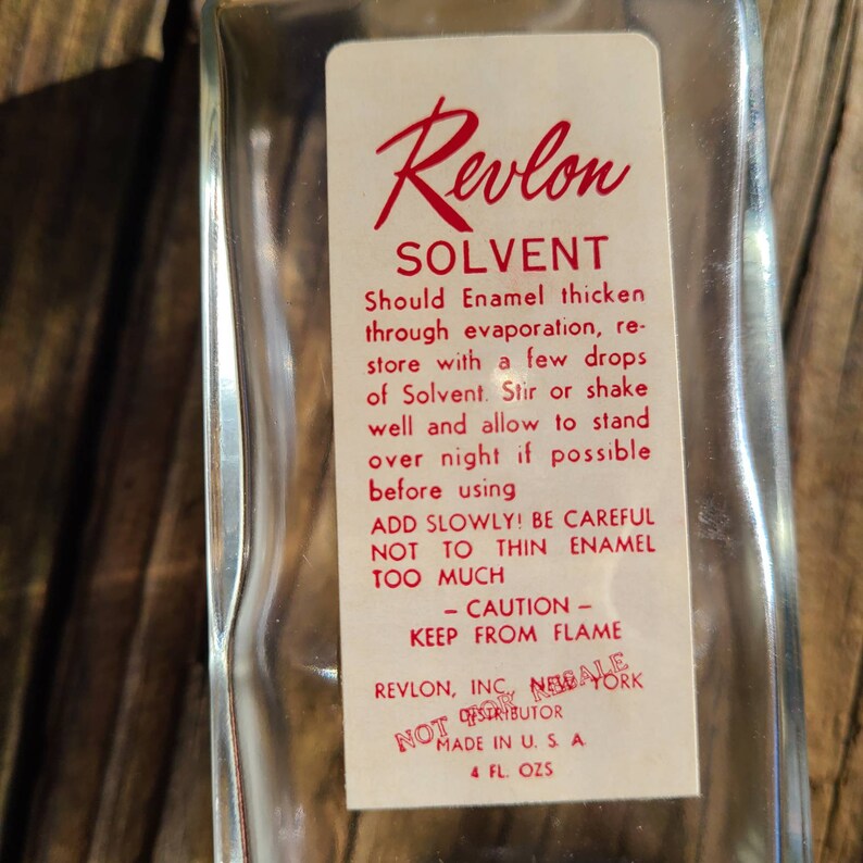 1950's Revlon Solvent Glass Bottle Vintage Revlon 50's Nail Treatment ...