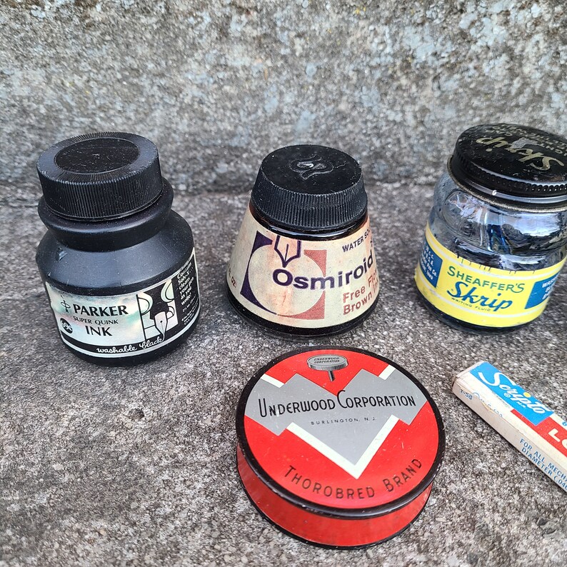 Vintage Ink Bottles Fountain Pen Ink Bottles Artone Fount Ink Bottles ...