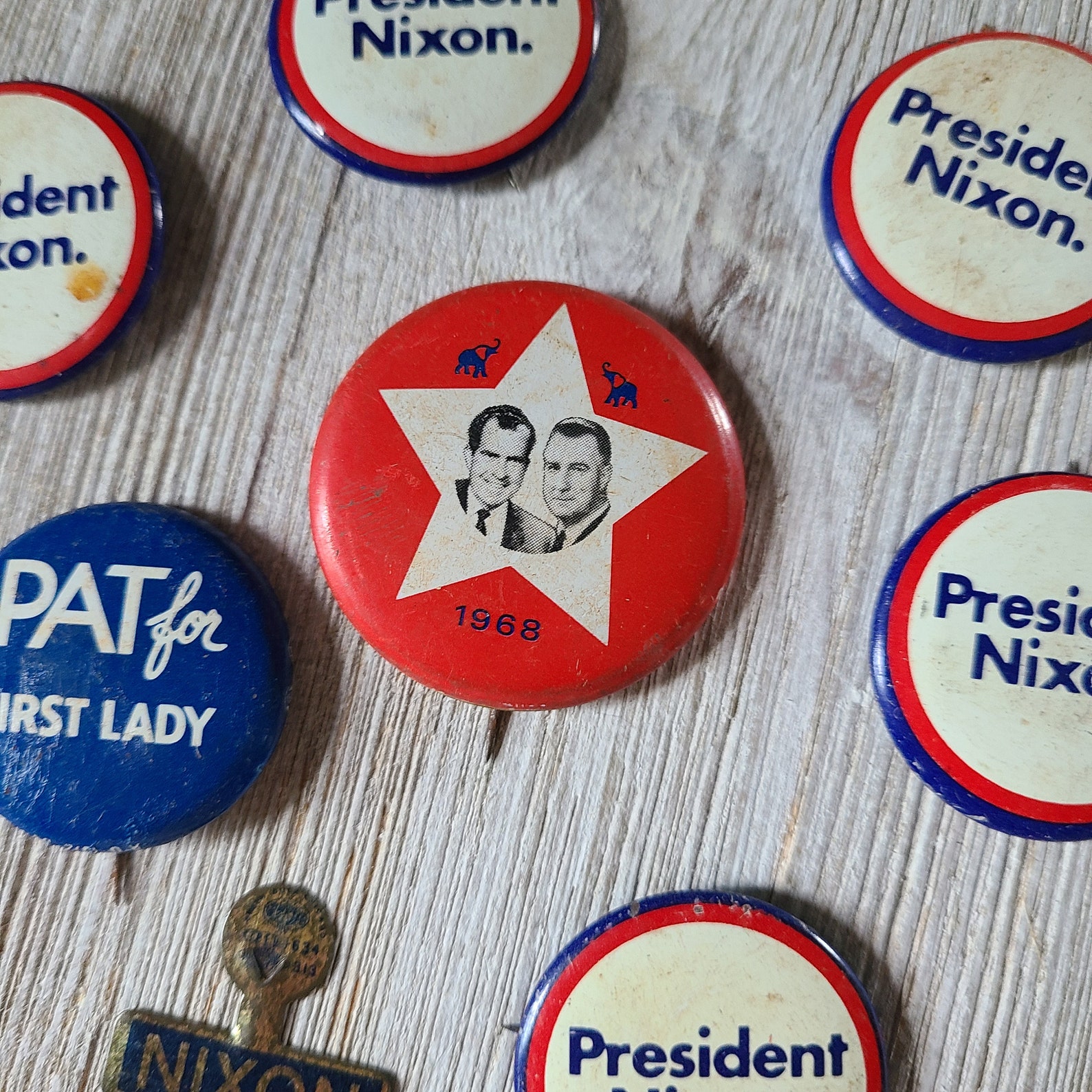 Vintage President Nixon Campaign Buttons 1960s Nixon-agnew Political ...