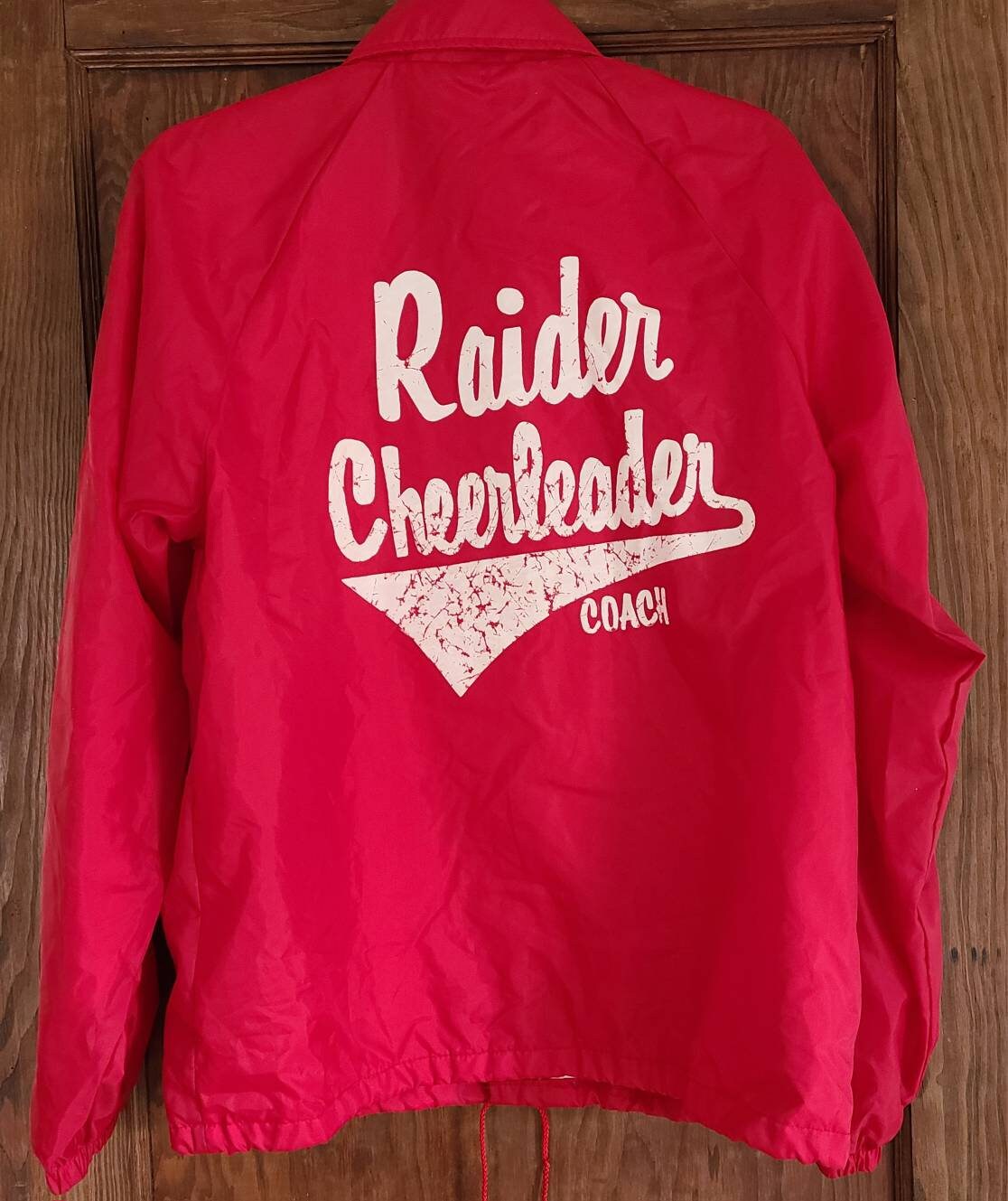 1980's Red Windbreaker Vintage Cheerleader Jacket Retro Cheerleader ...