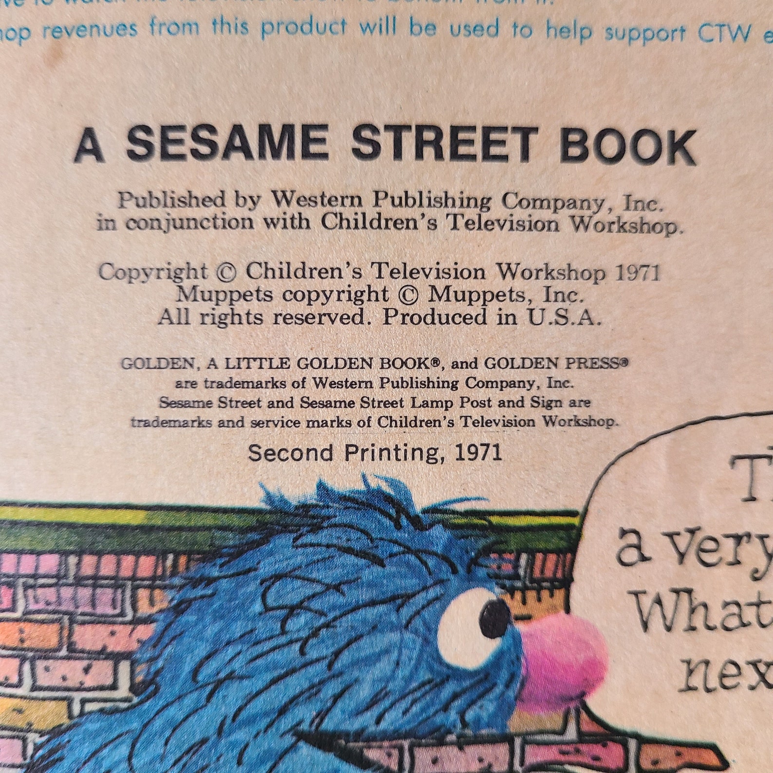 Vintage Sesame Street 1970's Little Golden Book Grover Sesame St ...