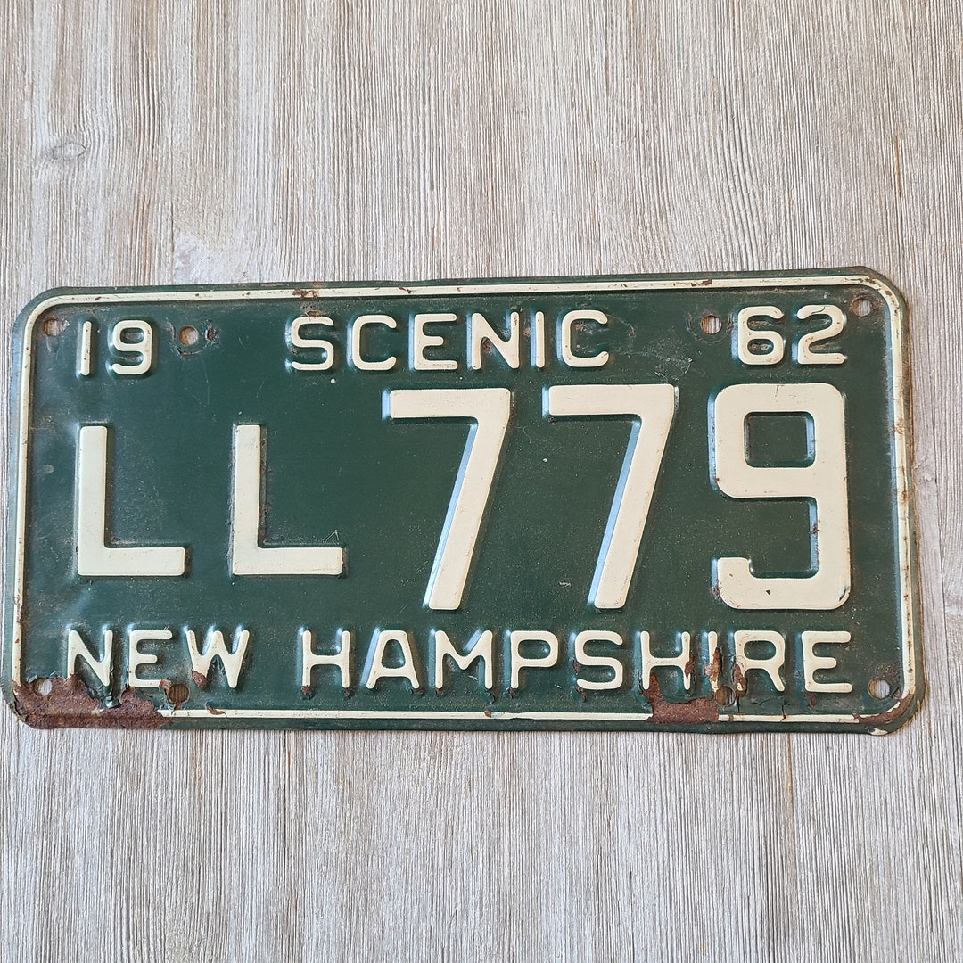 Vintage License Plate 1960s New Hampshire Scenic Car License Plate ...