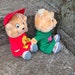 Vintage Alvin and the Chipmunks Plush Toys Theodore and Alvin Stuffed ...