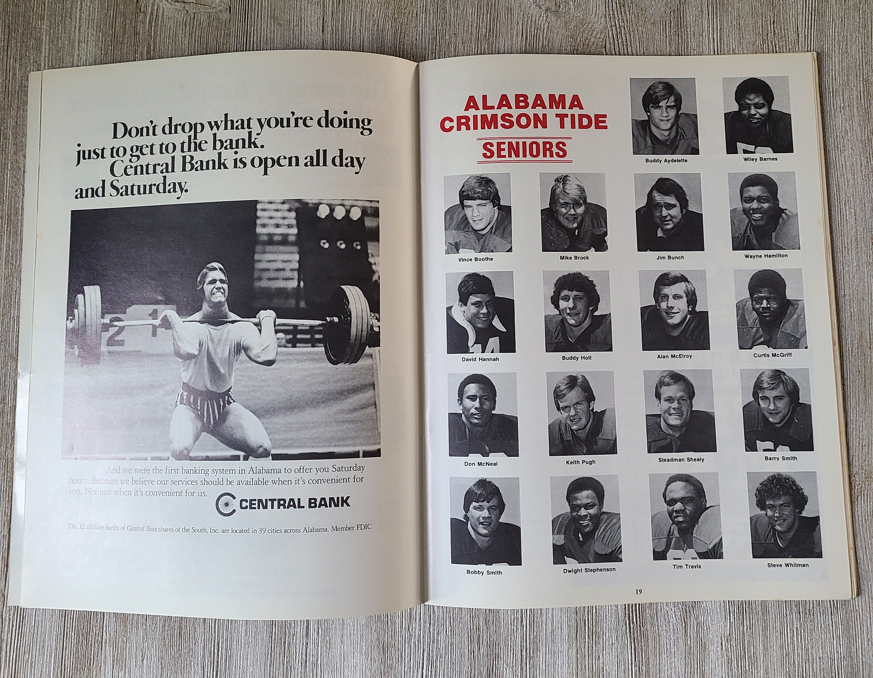 Vintage Bama Football Programs 1970s Alabama College Football Game ...