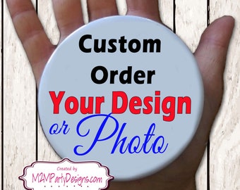 Custom Buttons Personalized Buttons Pin Back Promotional | Etsy