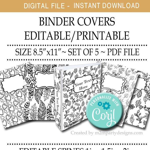 Binder Cover - Etsy