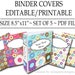Donut Binder Cover Printable Editable Donuts Binder Covers - Etsy
