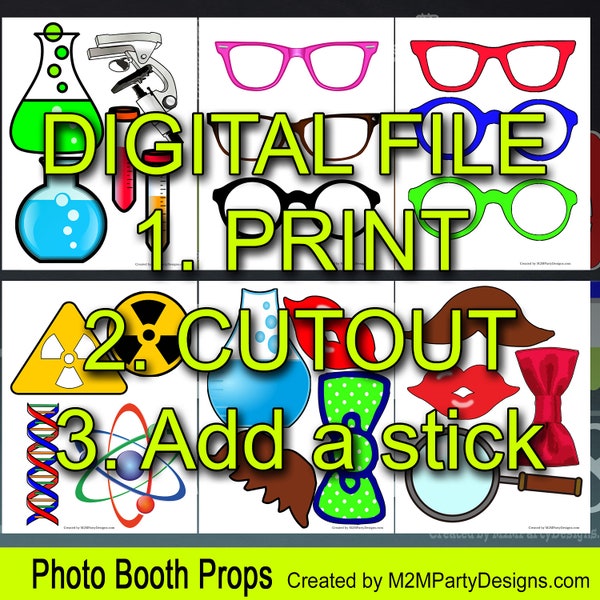 Science Photo Booth Props - Etsy