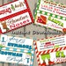 Christmas Treat Bag TOPPERS - Snowman, Santa, Elf, Reindeer - Snack ...