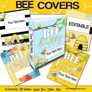 Binder Cover Printable Editable BEE Quotes Binder Covers Super Student ...