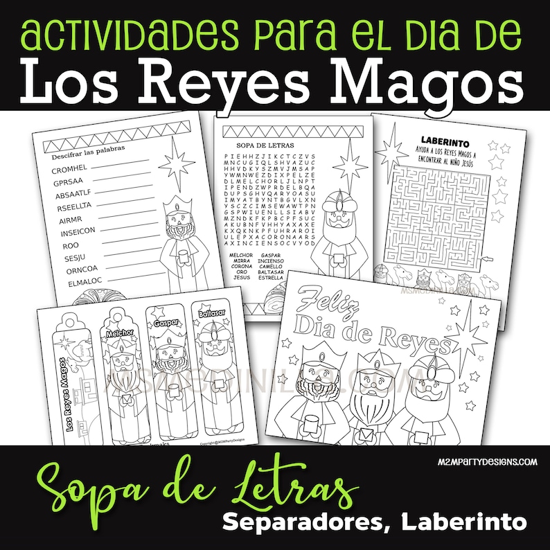 Los Tres Reyes Magos Actividades Para Ninos Celebrar - Etsy
