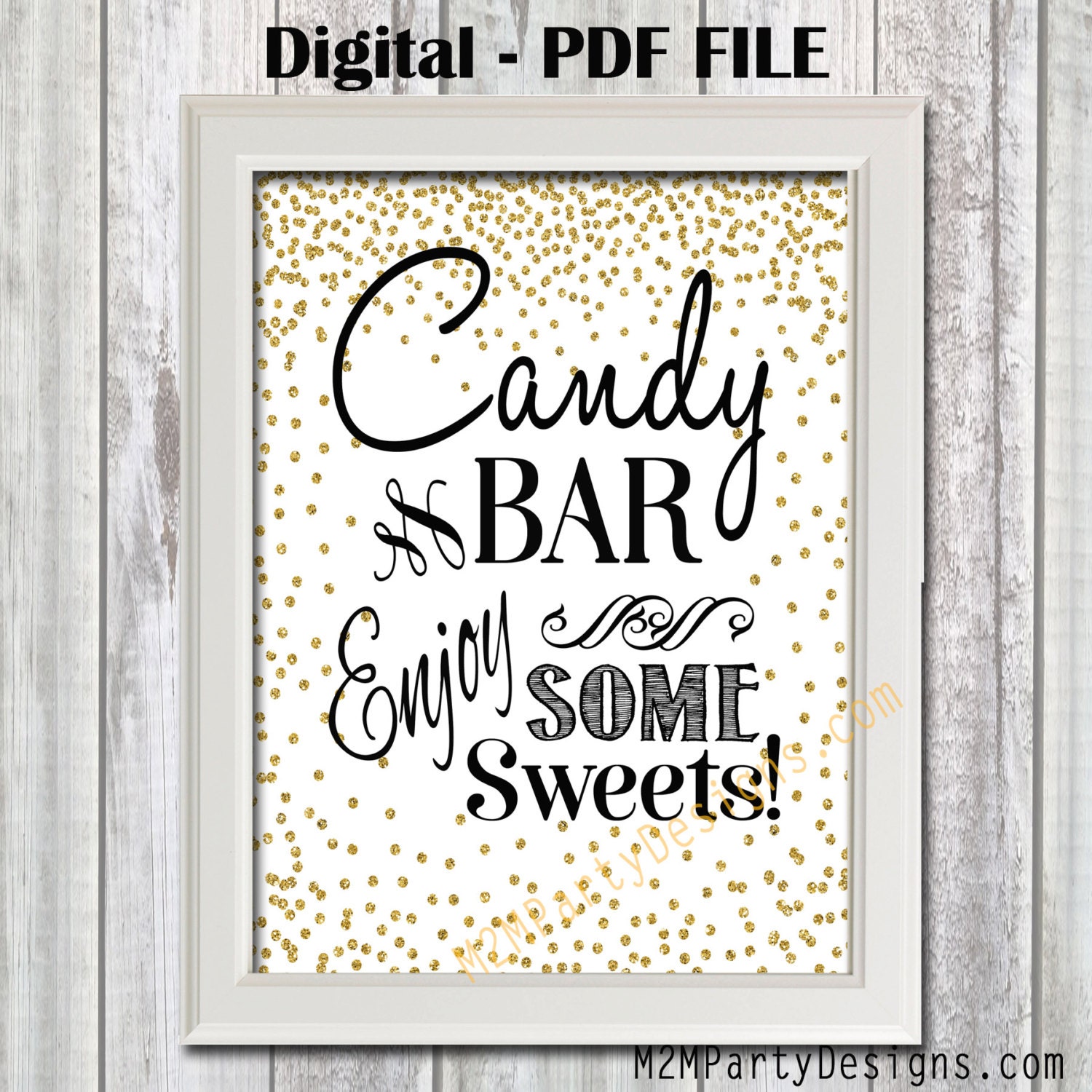 Chalkboard Candy Bar Printable Sign Chalkboard Candy Buffet | Etsy