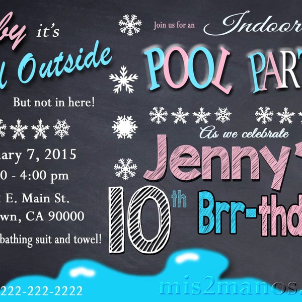 Winter Pool Party - Etsy