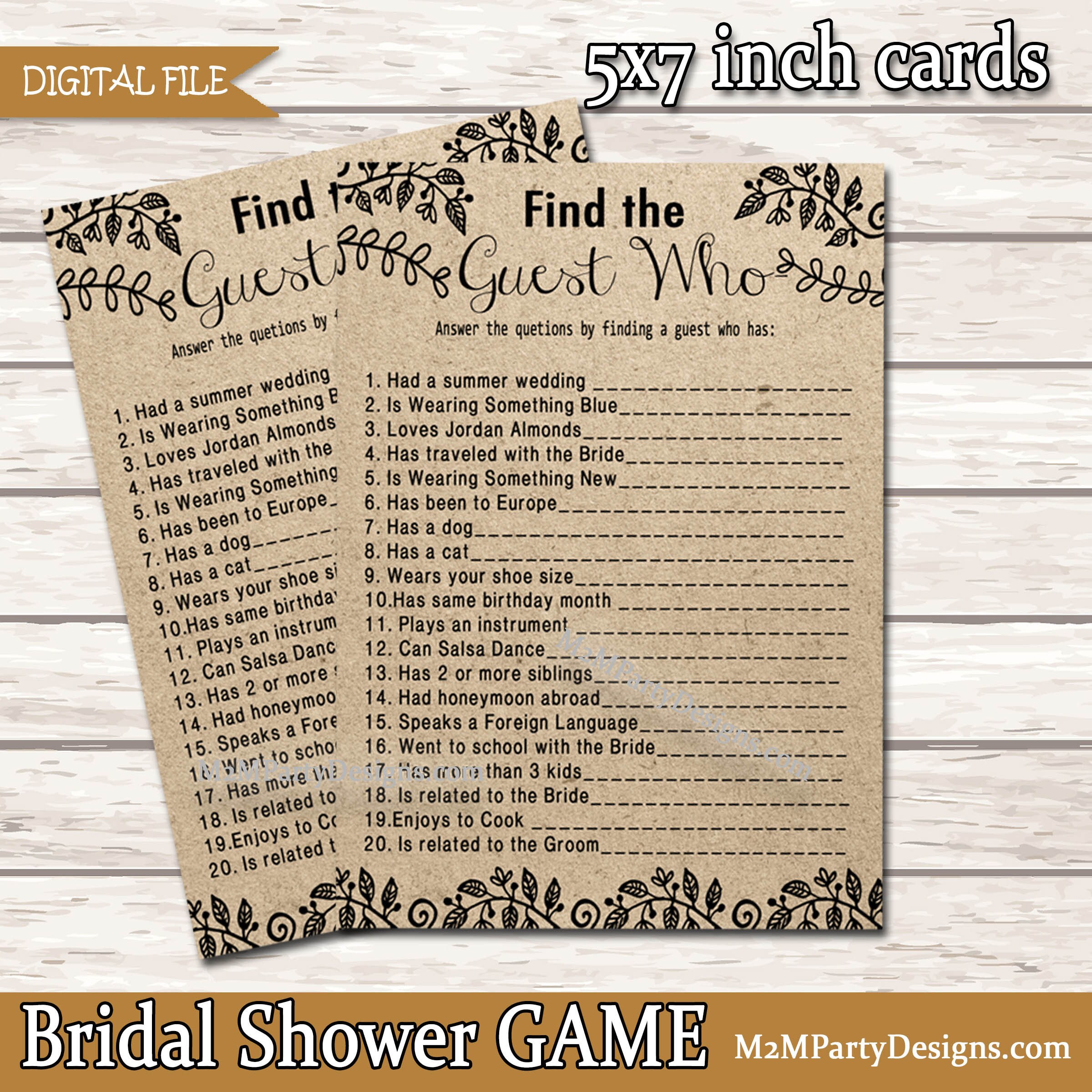 12 Printable Bridal Shower Games. Games Bundle Bridal Shower | Etsy