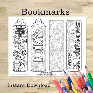 St. Patrick's Day Activities for Kids, Placemat, Bookmarks, Coloring ...