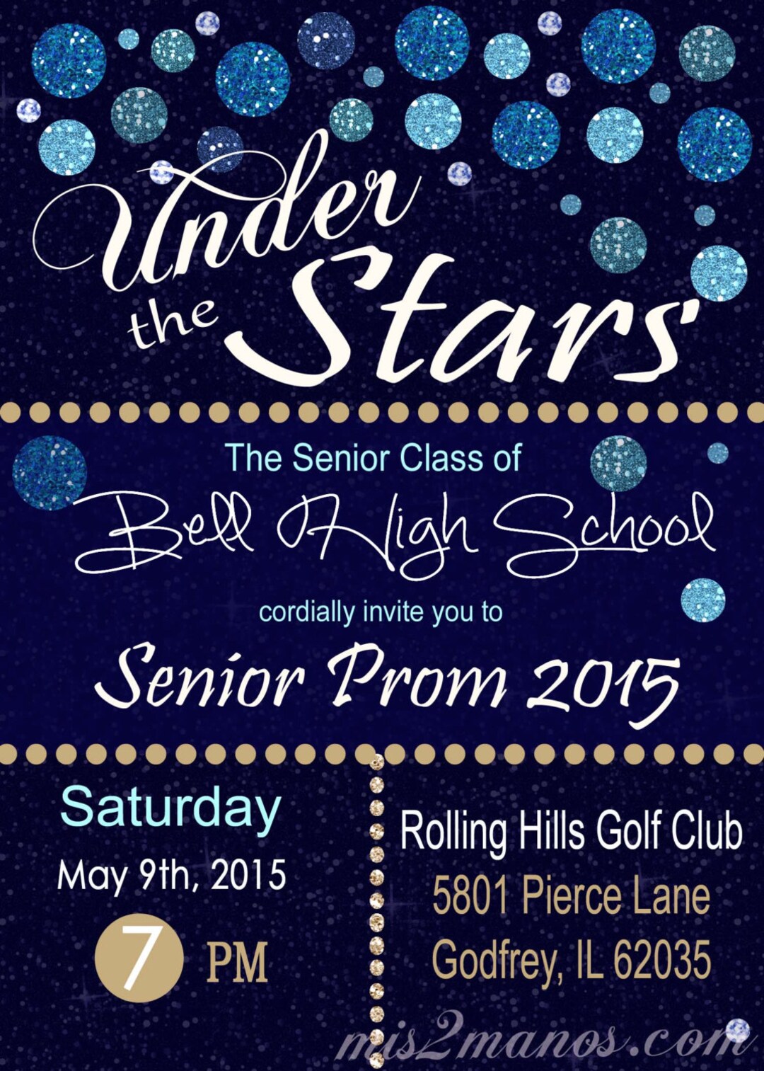 Under the Stars Invitation Graduation Invitation or Prom Party ...