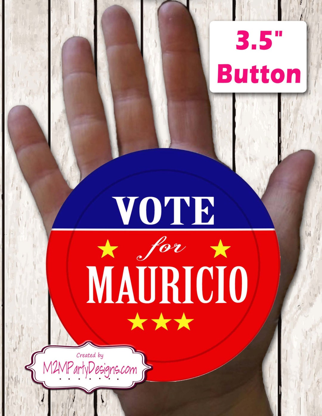 Campaign Buttons 3.5 Inch Button High School President Buttons ...