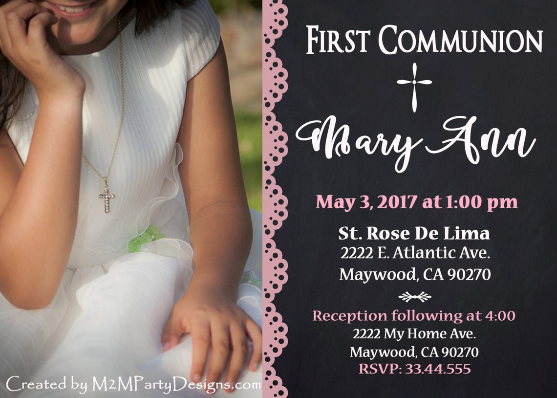 Primera Comunion first Communion Invitation Printable Print - Etsy