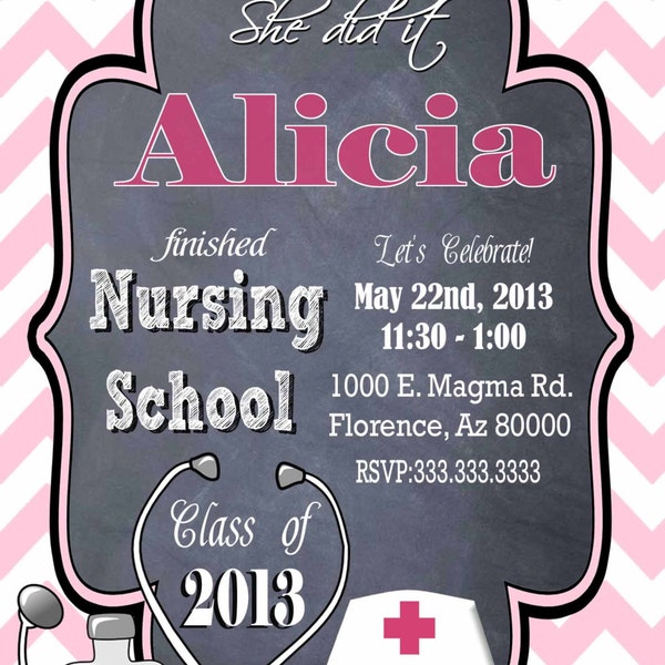 Graduation Party Bsn Invitations - Etsy