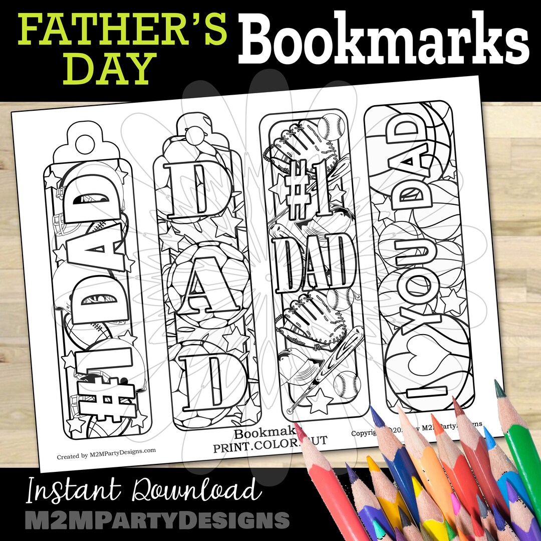 Father's Day Bookmark Coloring Bookmarks Bookmark, Gymnastic Coloring ...