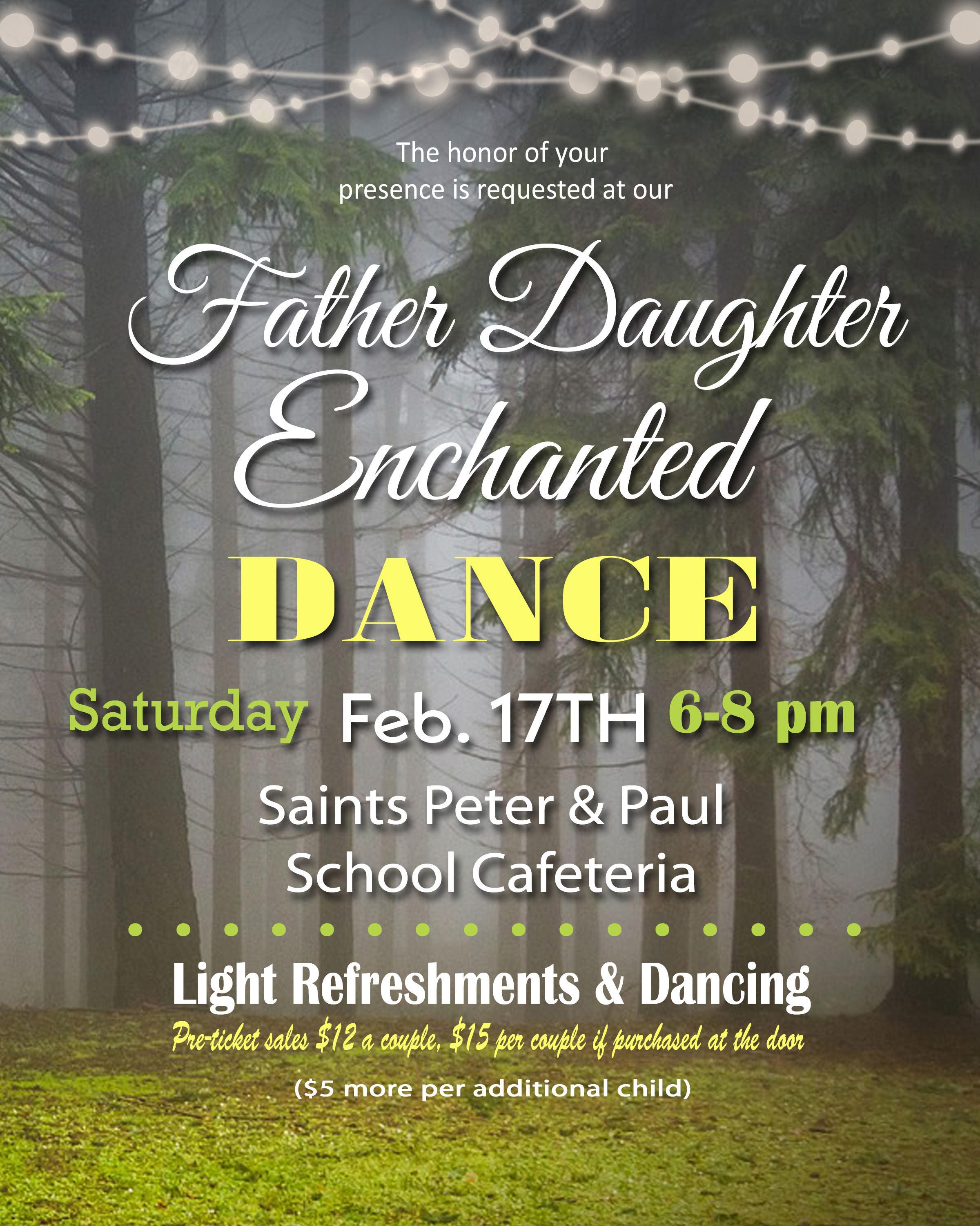 Enchanted Forest Prom Invitation With String Lights. Printable | Etsy