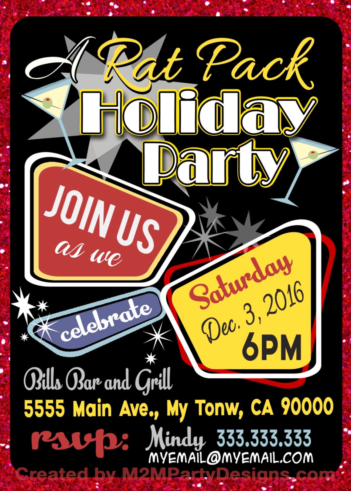 Casino Theme Party Las Vegas. Rat-pack Themed Holiday - Etsy