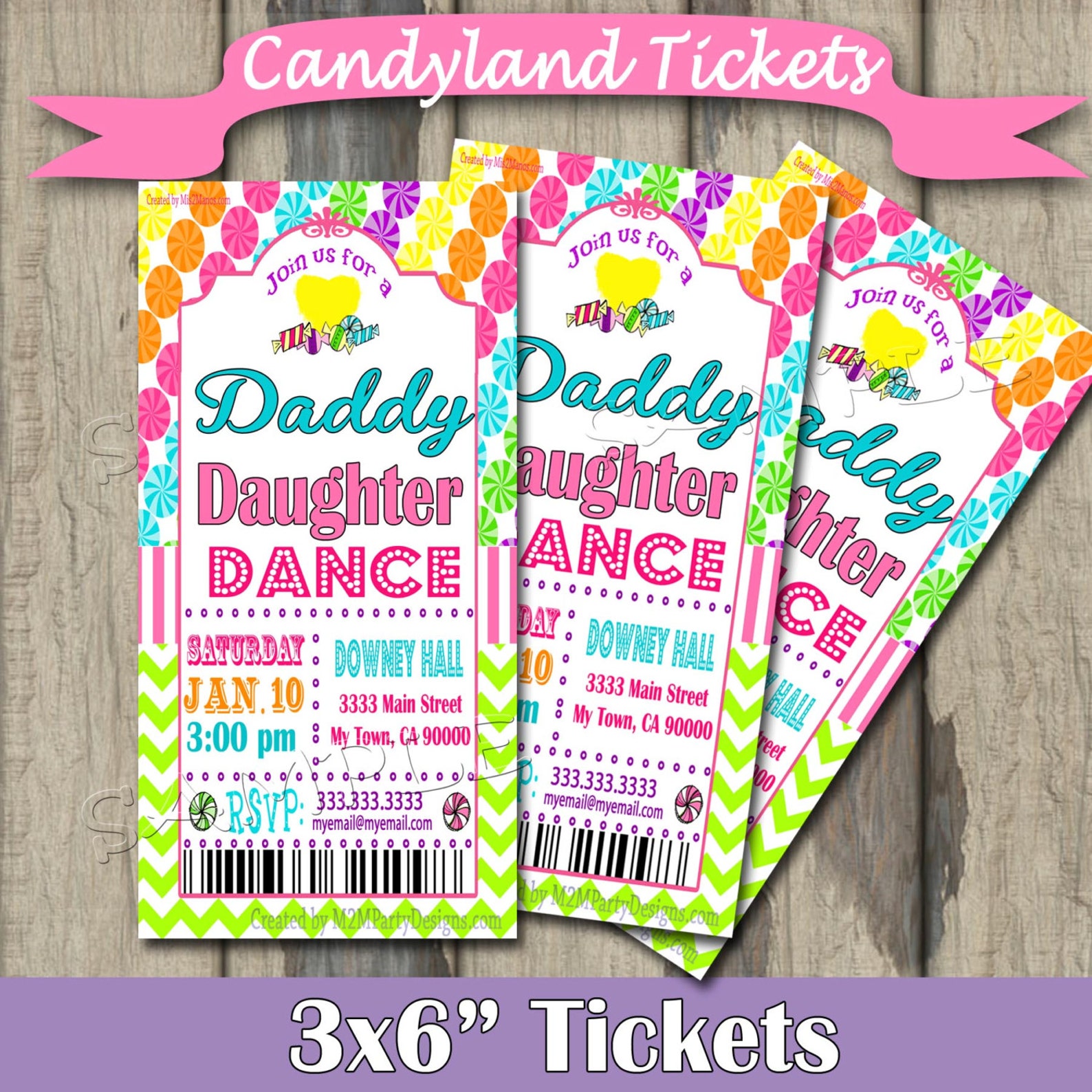 Daddy Daughter Dance Invitations Ticket or Flyer Dance - Etsy