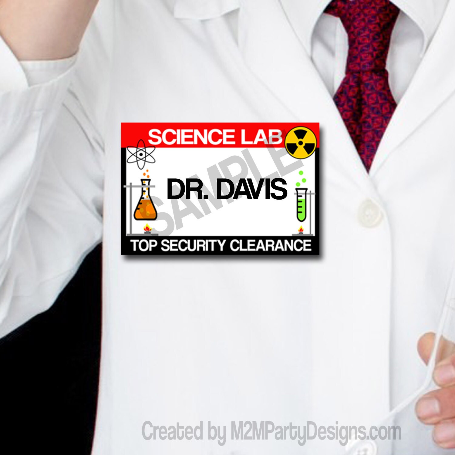 Scientist Name Tags, Science Party Tags, Digital, Instant Download, SET ...