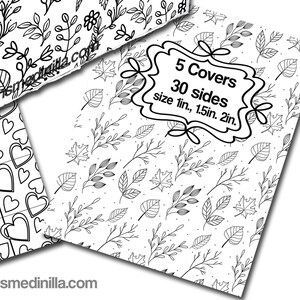 Coloring Binder Cover Printable Editable Doodle Binder Covers Student ...