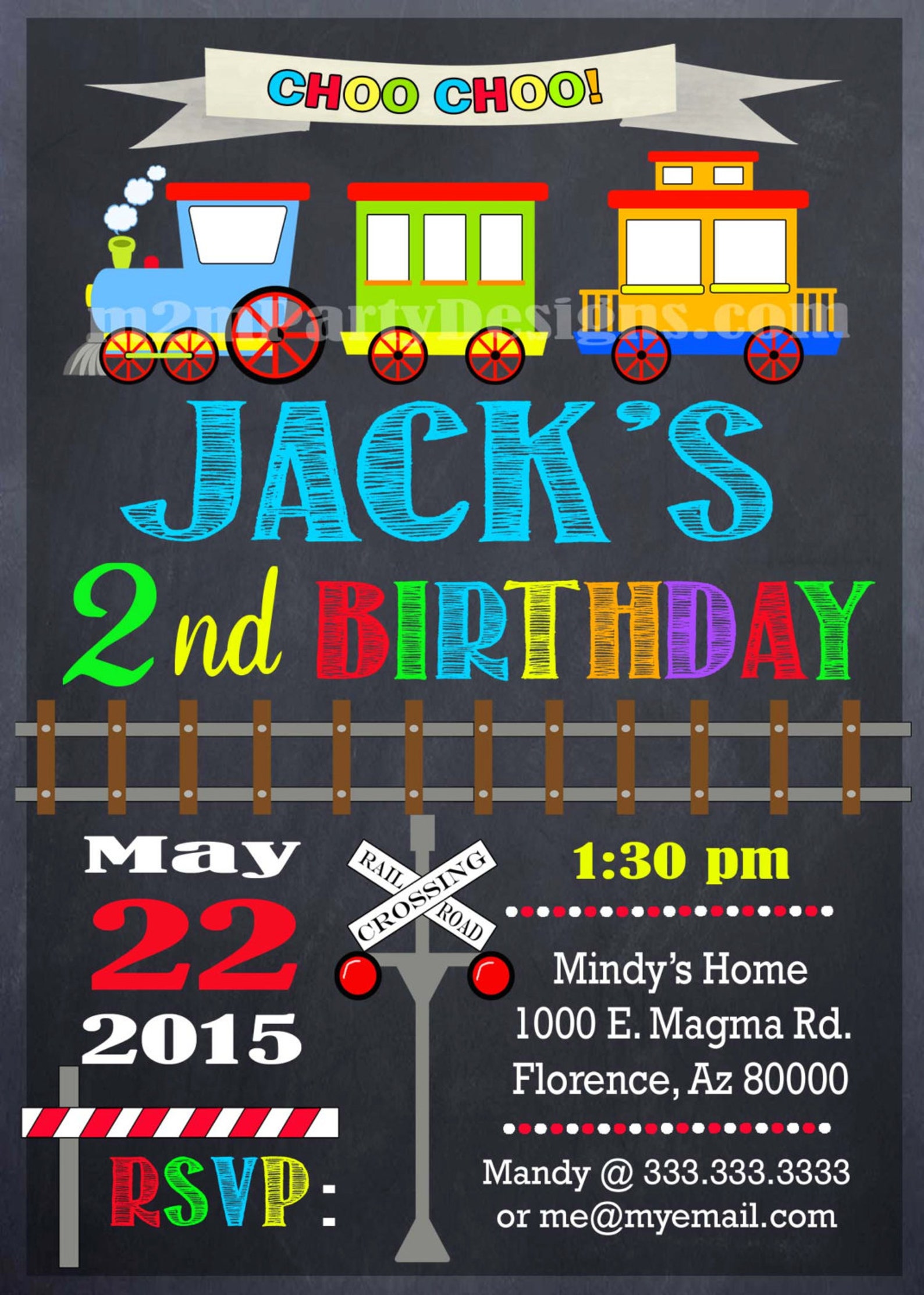 Train Birthday Invitation Trains Invitation Trains Party - Etsy