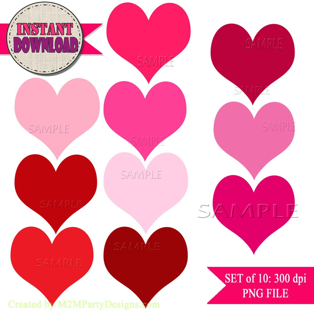 Love Hearts Clipart, Pink Hearts Clipart, Love Heart Clipart, Clip Art ...