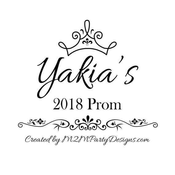 Custom Designed Prom Logo. Gobo Design. Prom Monogram. Party | Etsy