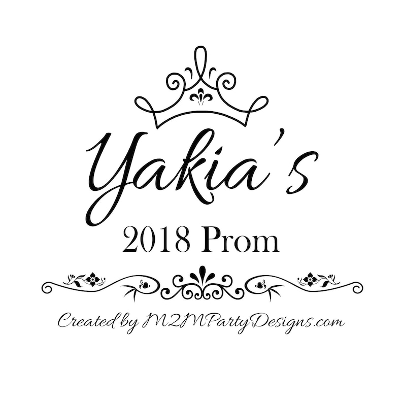 Custom Designed Prom Logo. Gobo Design. Prom Monogram. Party | Etsy
