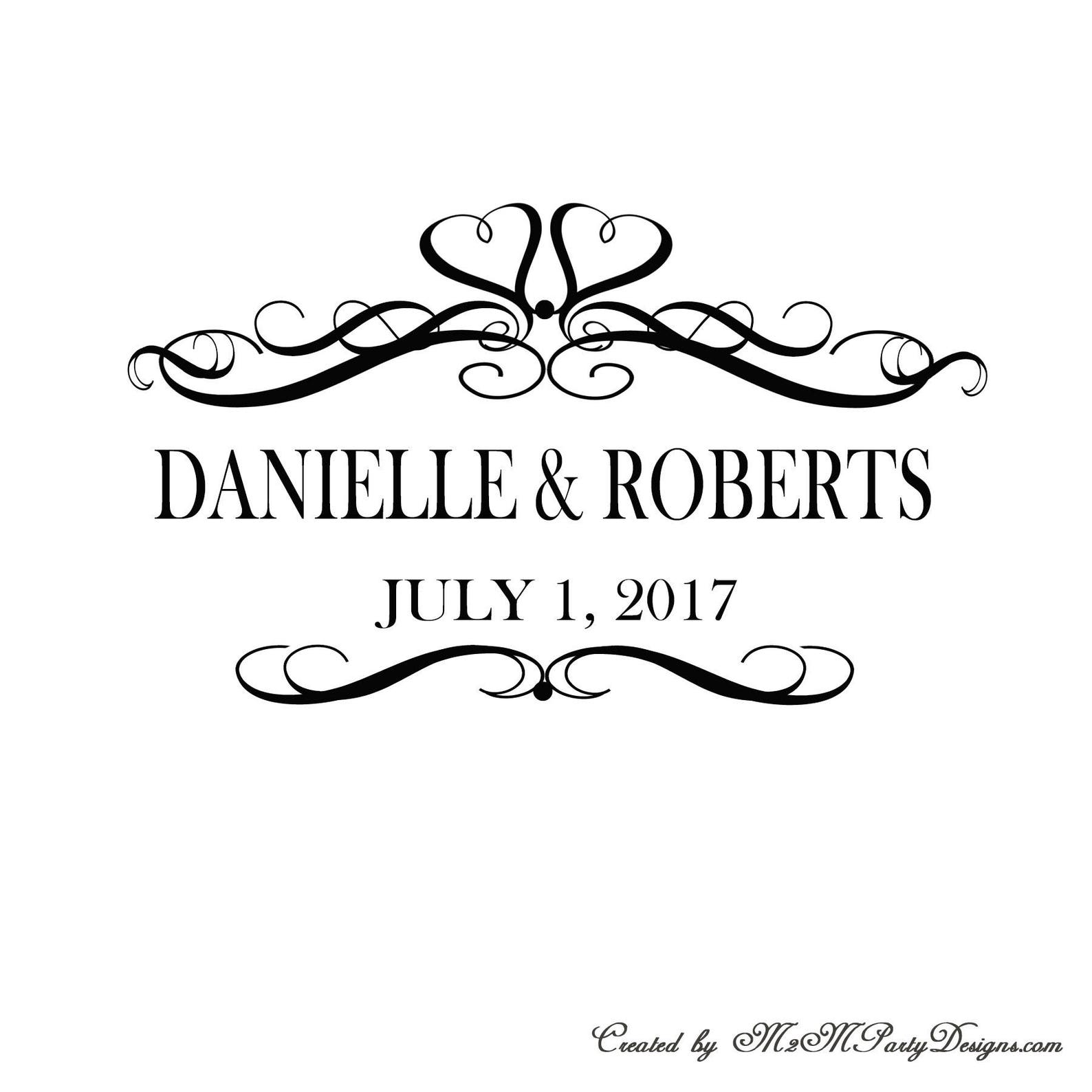 Custom Designed Digital Printable Prom Monogram Gobo Design. - Etsy