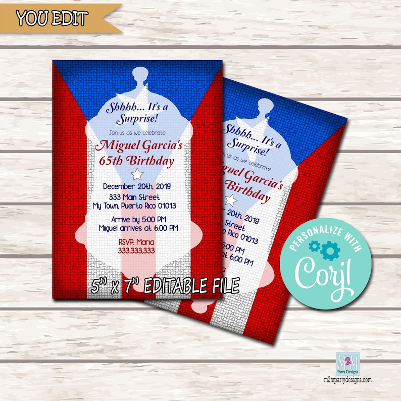 Old San Juan Birthday Invitation Puerto Rico Birthday Party | Etsy